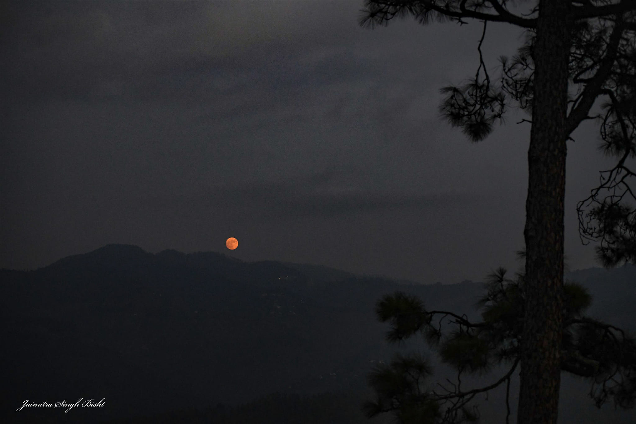 अल्मोड़े से 'सुपर ब्लू मून' की तस्वीरें - Kafal Tree